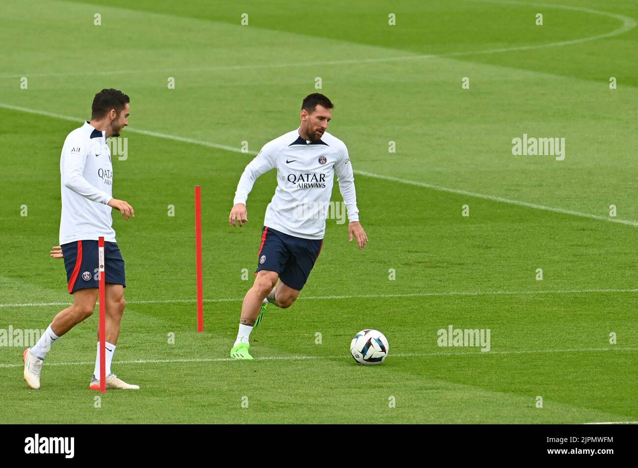 Lionel Messi during a training session at the Ooredoo center (Camps des ...