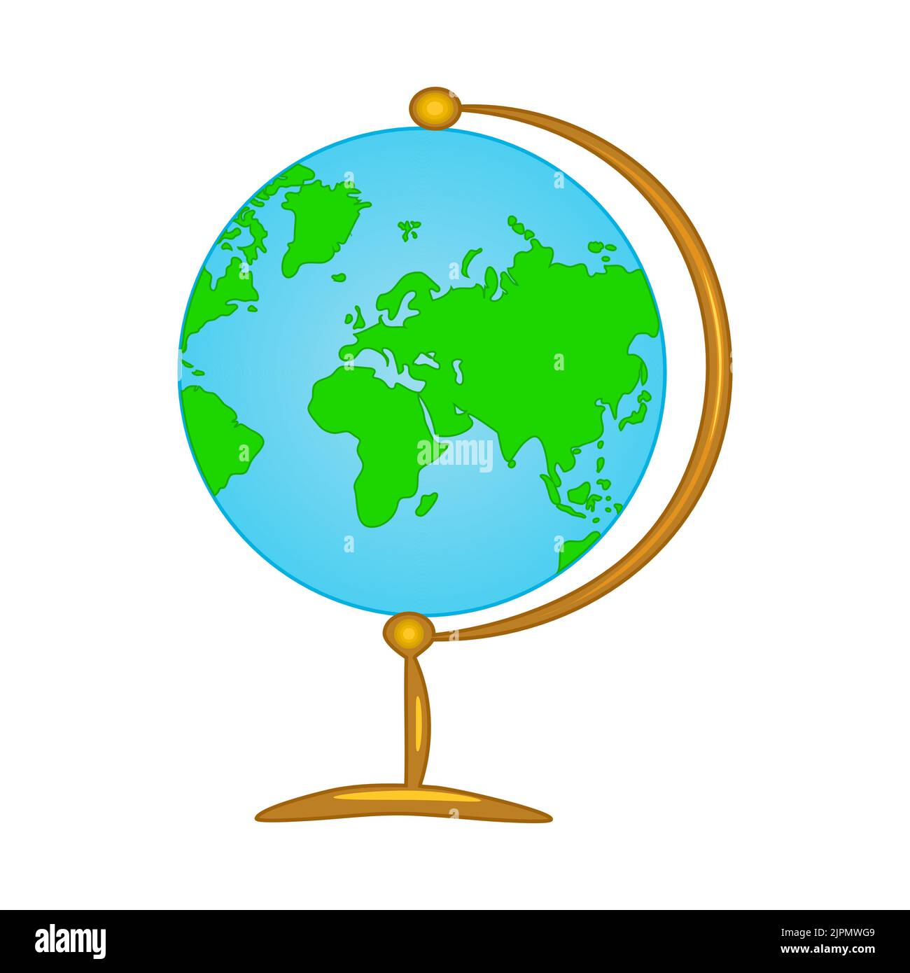 Globe with stand. World on globus for classroom and school. Planet ...