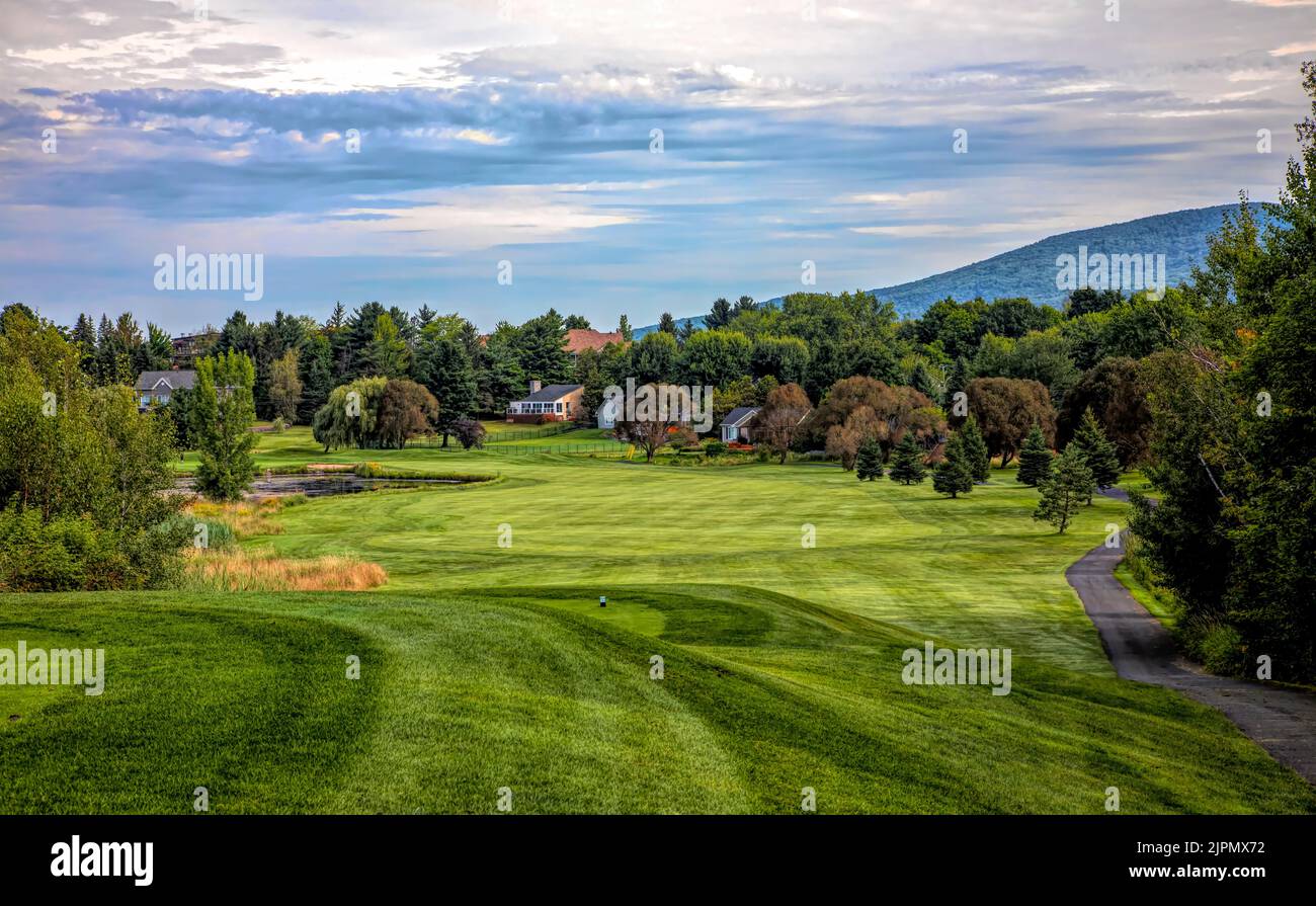 Golf Chateau Bromont on a beautiful summer day at the foot of Mont ...