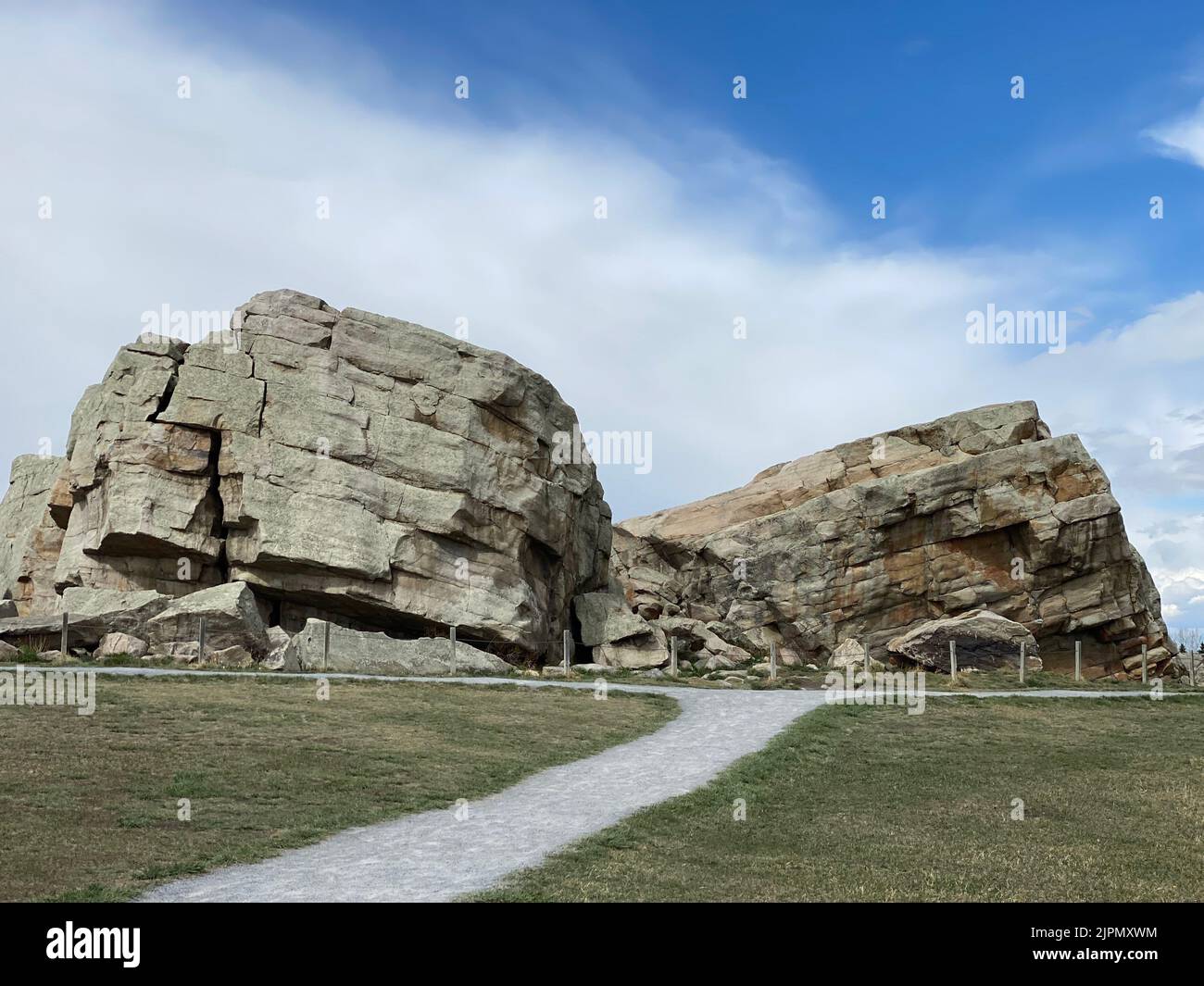 Okotoks erratic rock in AB Stock Photo - Alamy