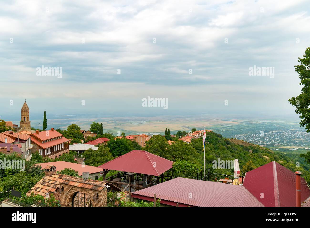 Beautiful landscape on the city of love Sighnaghi, Kakheti region ...