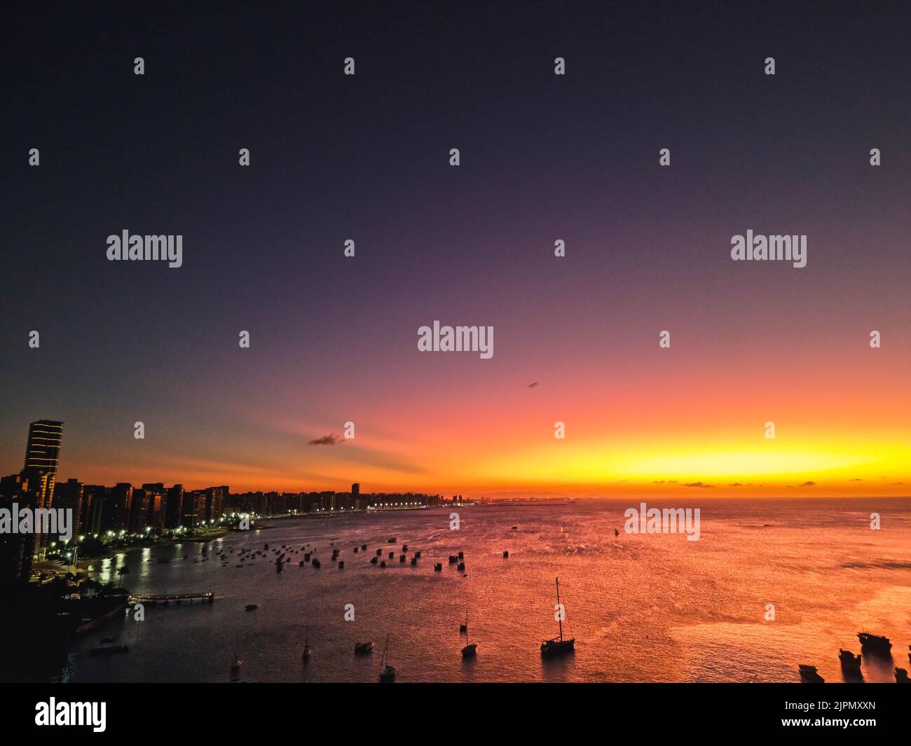 beautiful Sunset in Fortaleza beach Stock Photo - Alamy