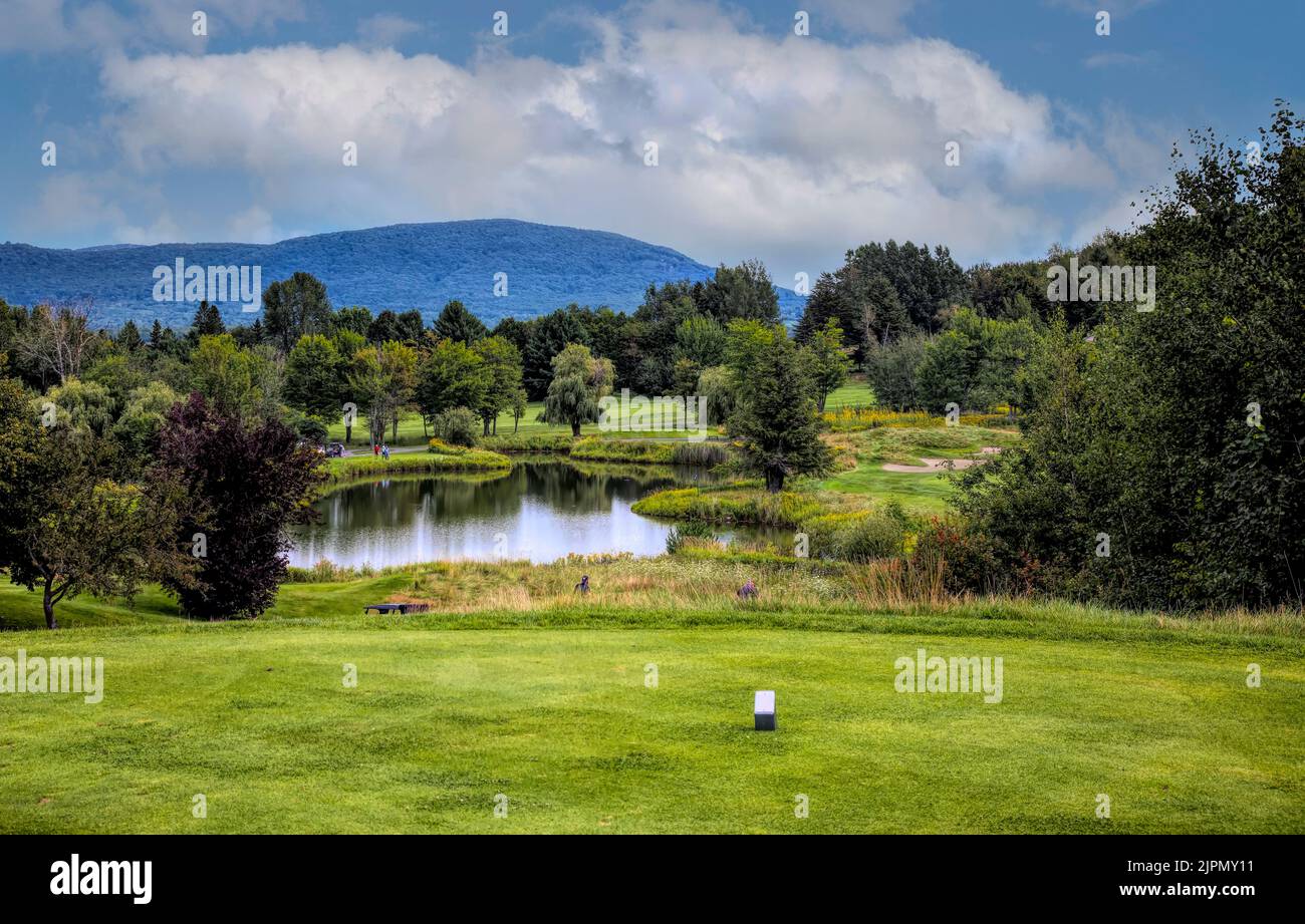 Golf Chateau Bromont on a beautiful summer day at the foot of Mont ...