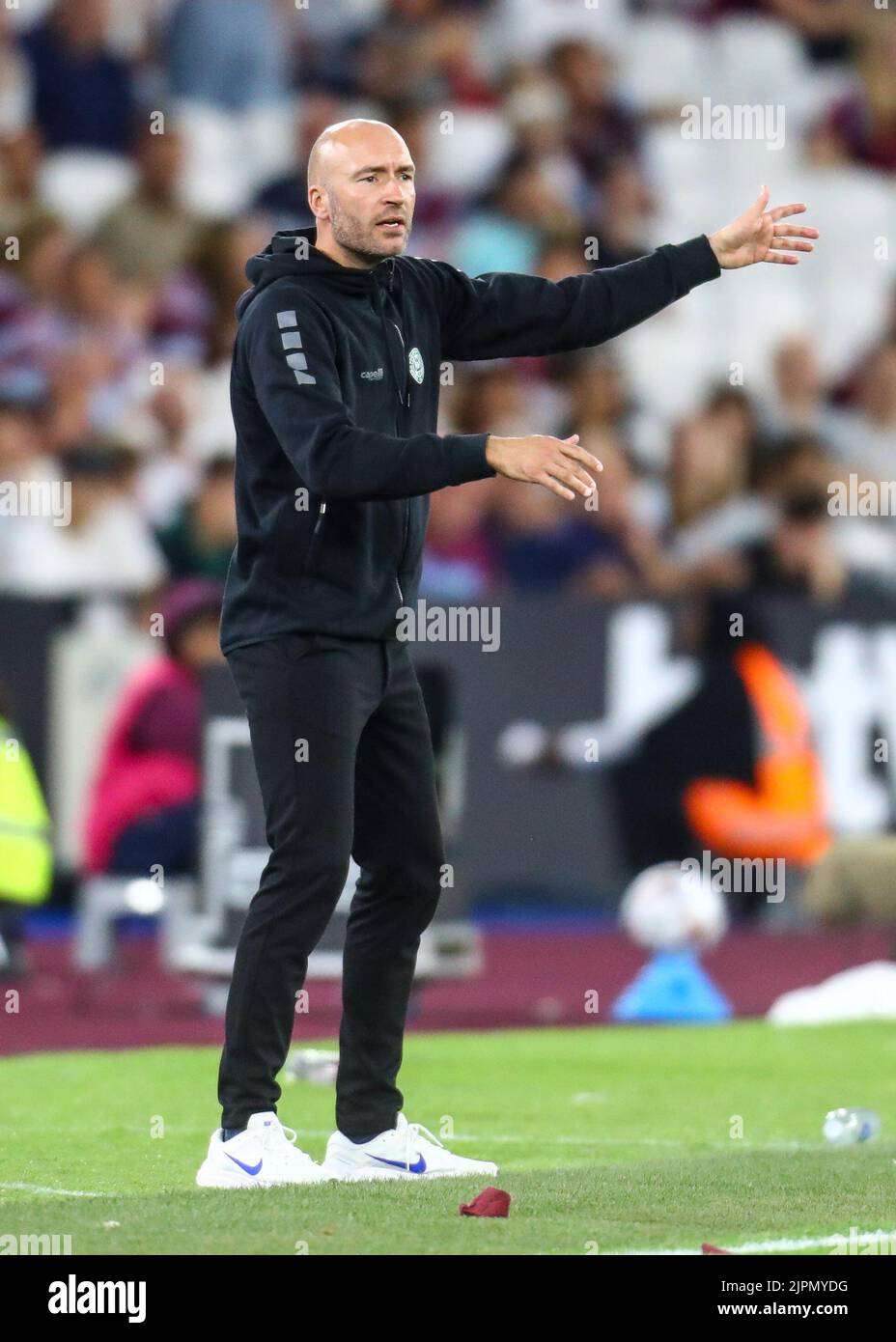 London, UK. 18th Aug, 2022. Jacob Friis, head coach of Viborg FF during ...
