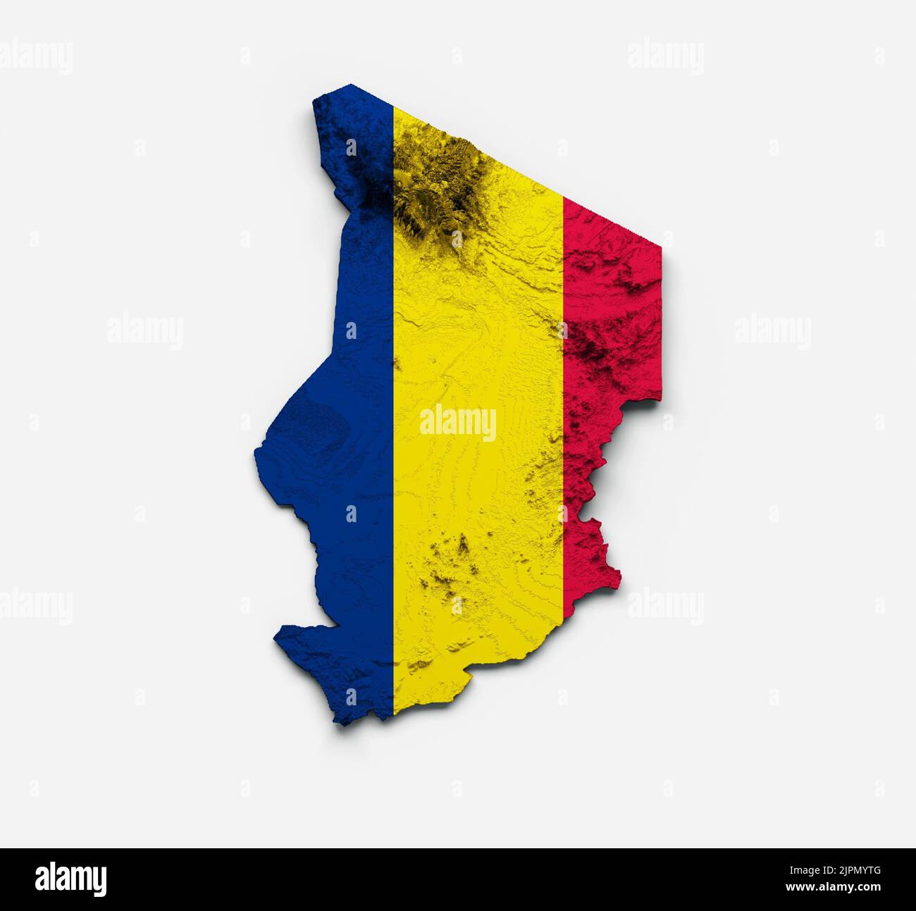 An illustration of the Chad Map isolated on a white background Stock ...