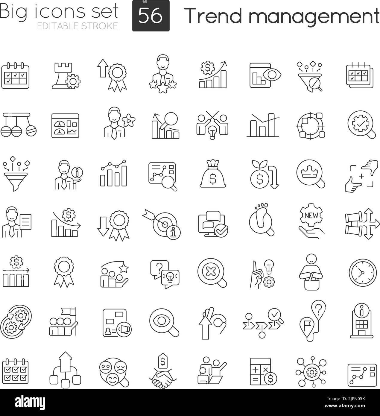 Trend management linear icons set Stock Vector Image & Art - Alamy