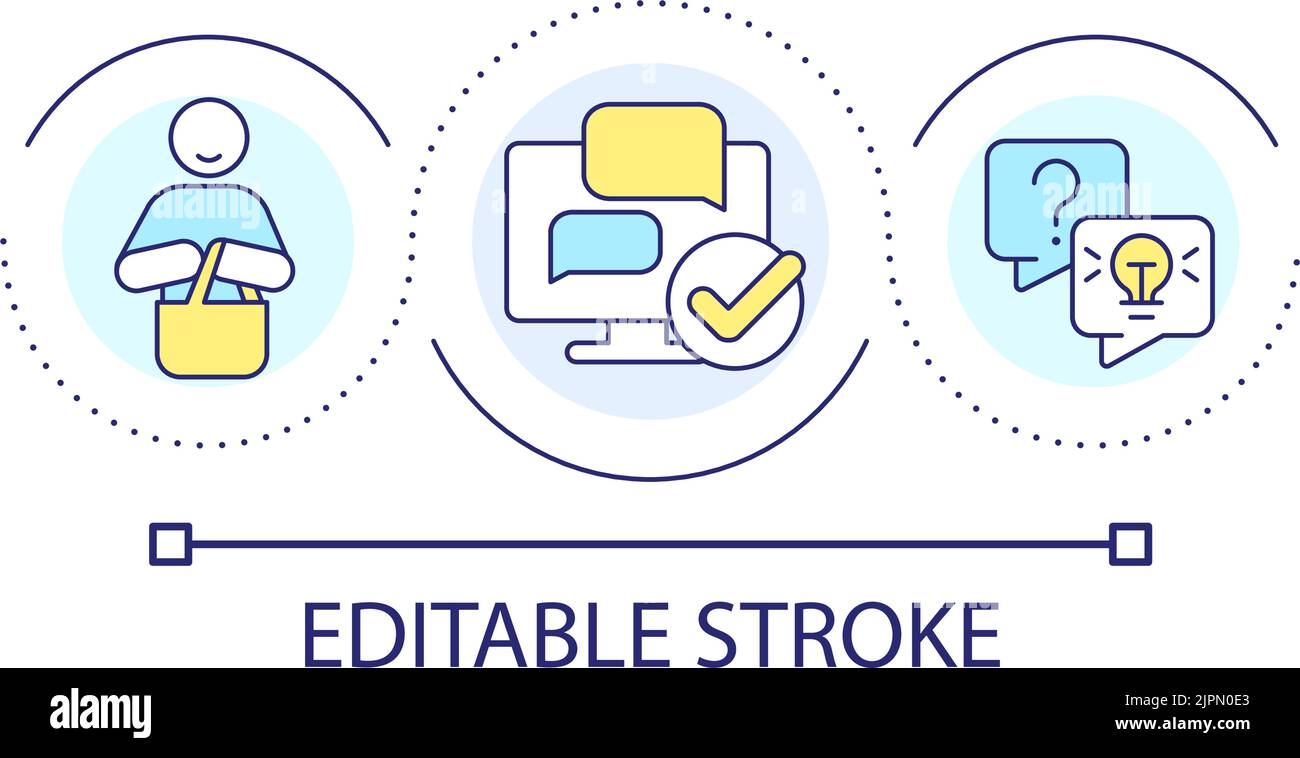 Customer support service loop concept icon Stock Vector Image & Art - Alamy