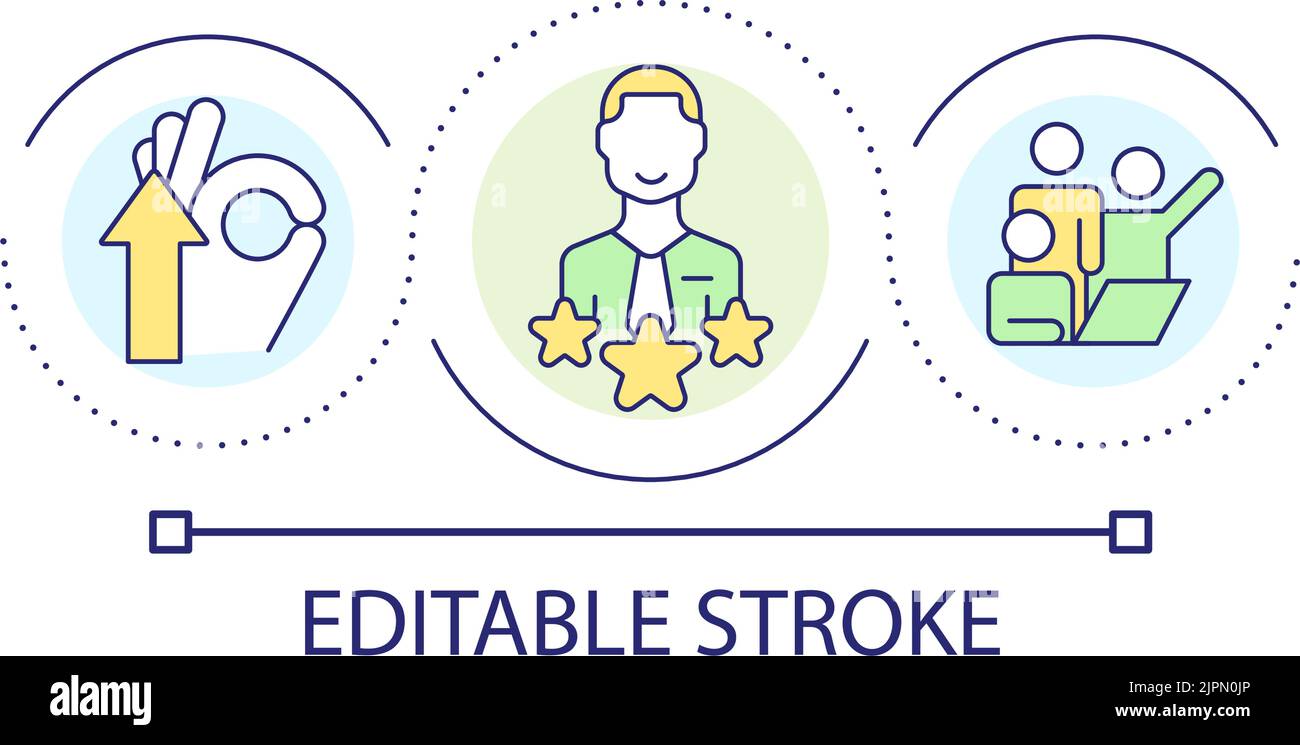 Employee evaluation loop concept icon Stock Vector Image & Art - Alamy