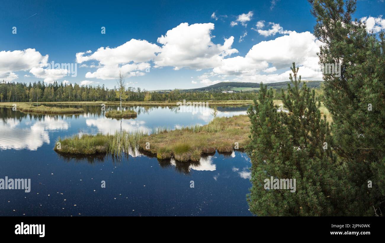 Beautiful panoramic view of Chalupska Slat ,Borova Lada, National park ...