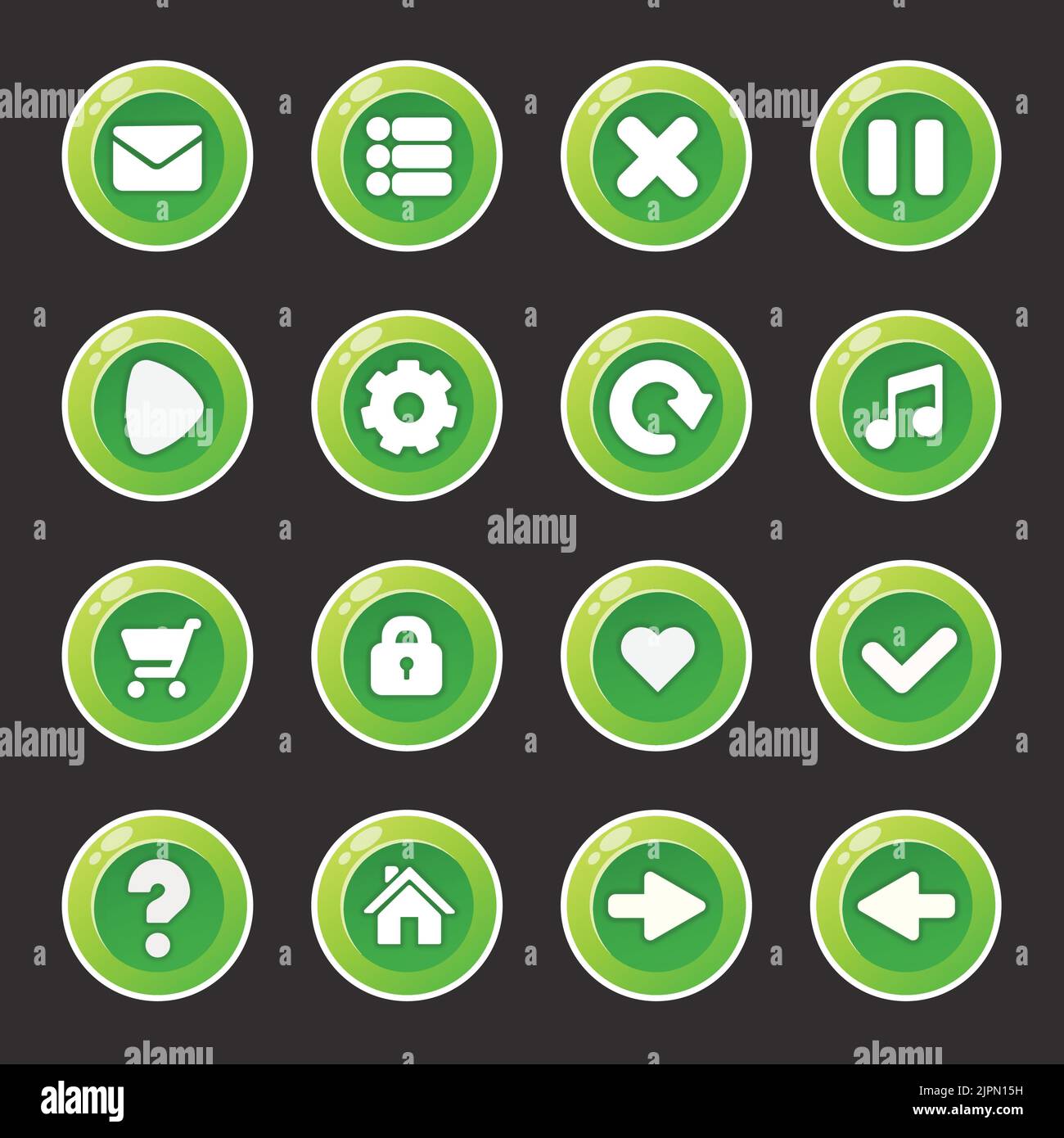 Green arrow cartoon vector icon hi-res stock photography and images - Alamy