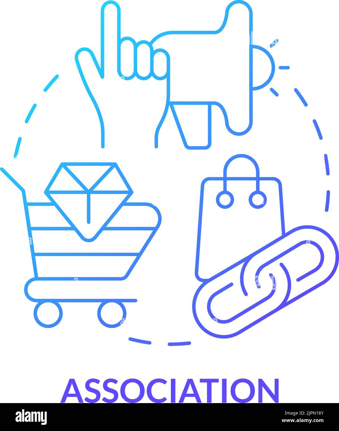 Association Blue Gradient Concept Icon Stock Vector Image And Art Alamy