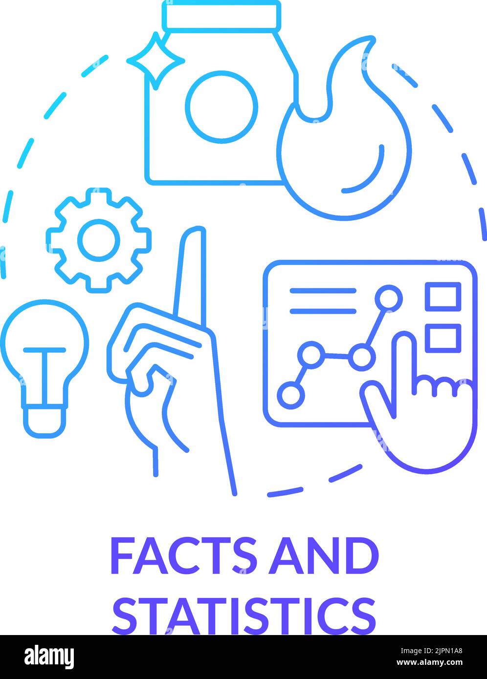 Facts and statistics blue gradient concept icon Stock Vector Image ...
