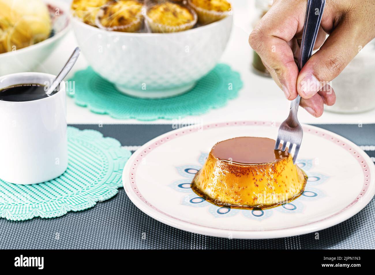 Condensed milk pudding hi-res stock photography and images - Alamy