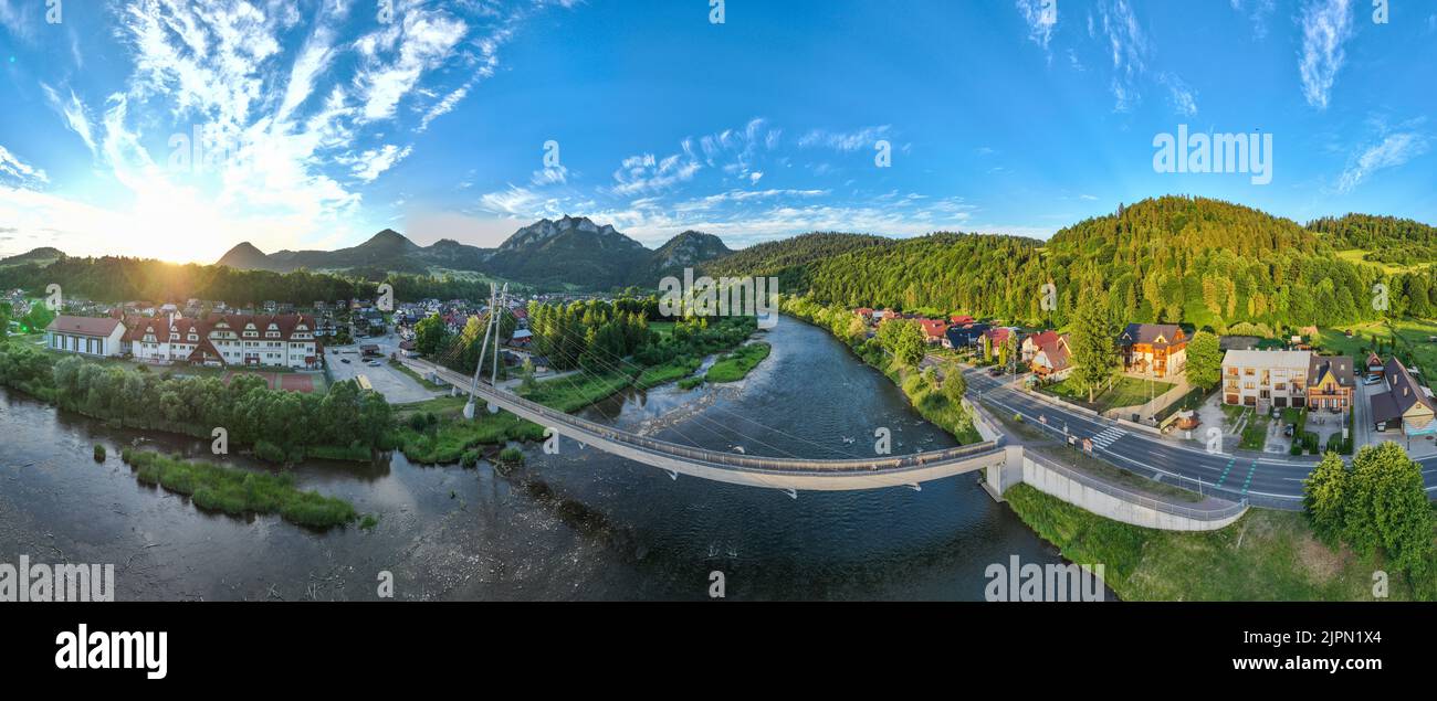 Aerial view of Trzy Korony mountain in Pieniny, Poland Stock Photo - Alamy