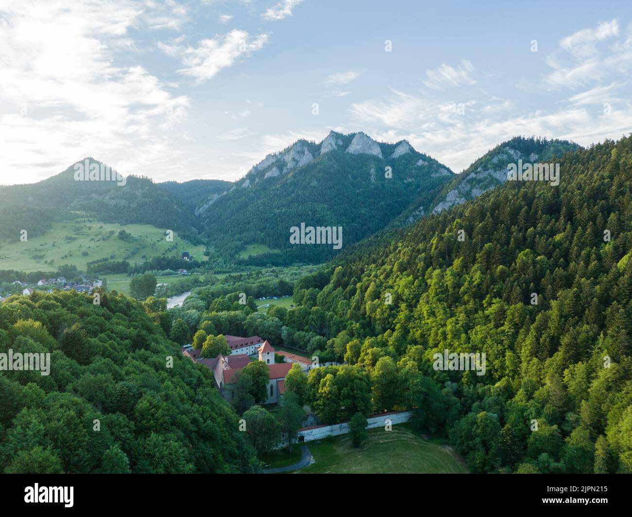 Aerial view of the Cerveny Klastor in Slovakia Stock Photo - Alamy