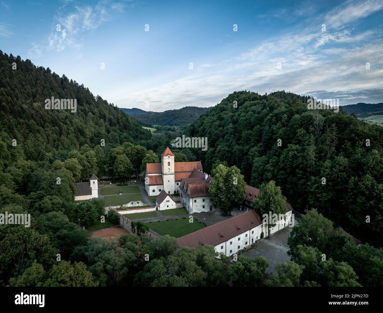 Aerial view of the Cerveny Klastor in Slovakia Stock Photo - Alamy