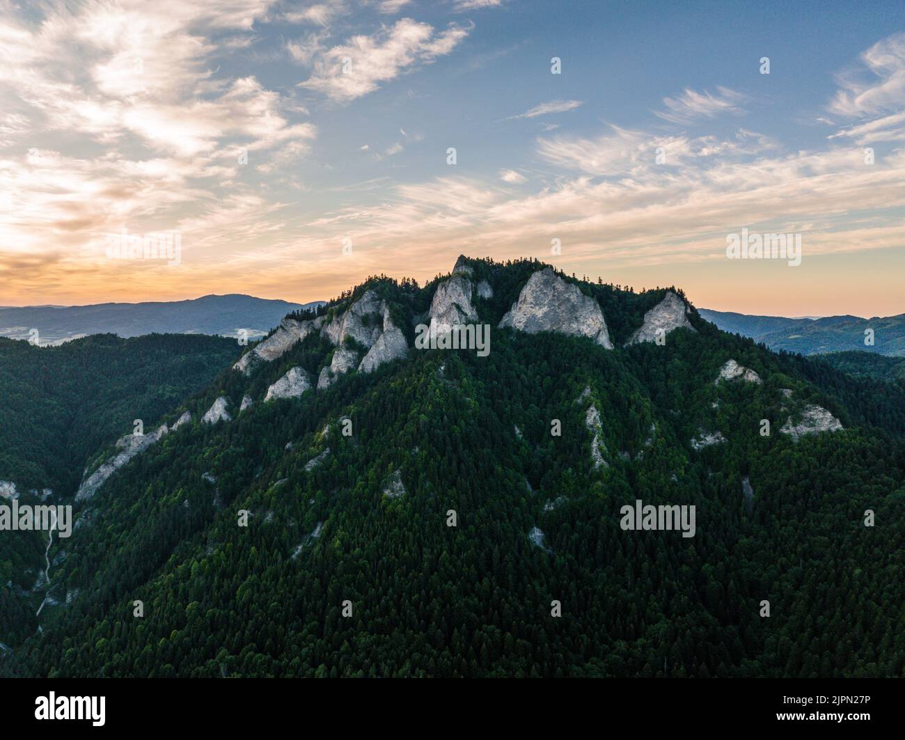 Aerial view of Trzy Korony mountain in Pieniny, Poland Stock Photo - Alamy