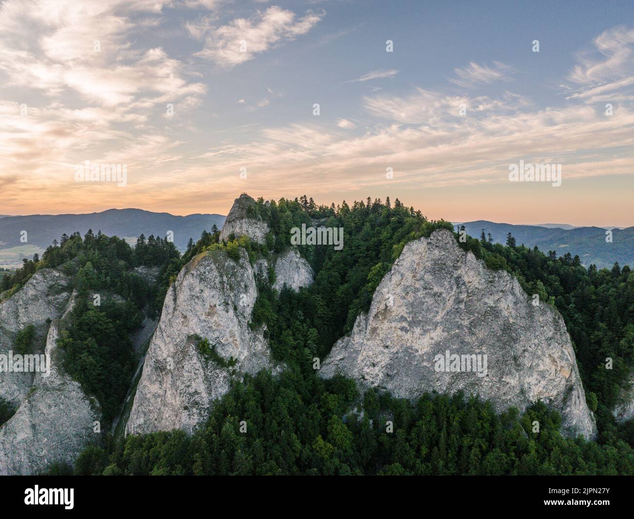 Aerial view of Trzy Korony mountain in Pieniny, Poland Stock Photo - Alamy