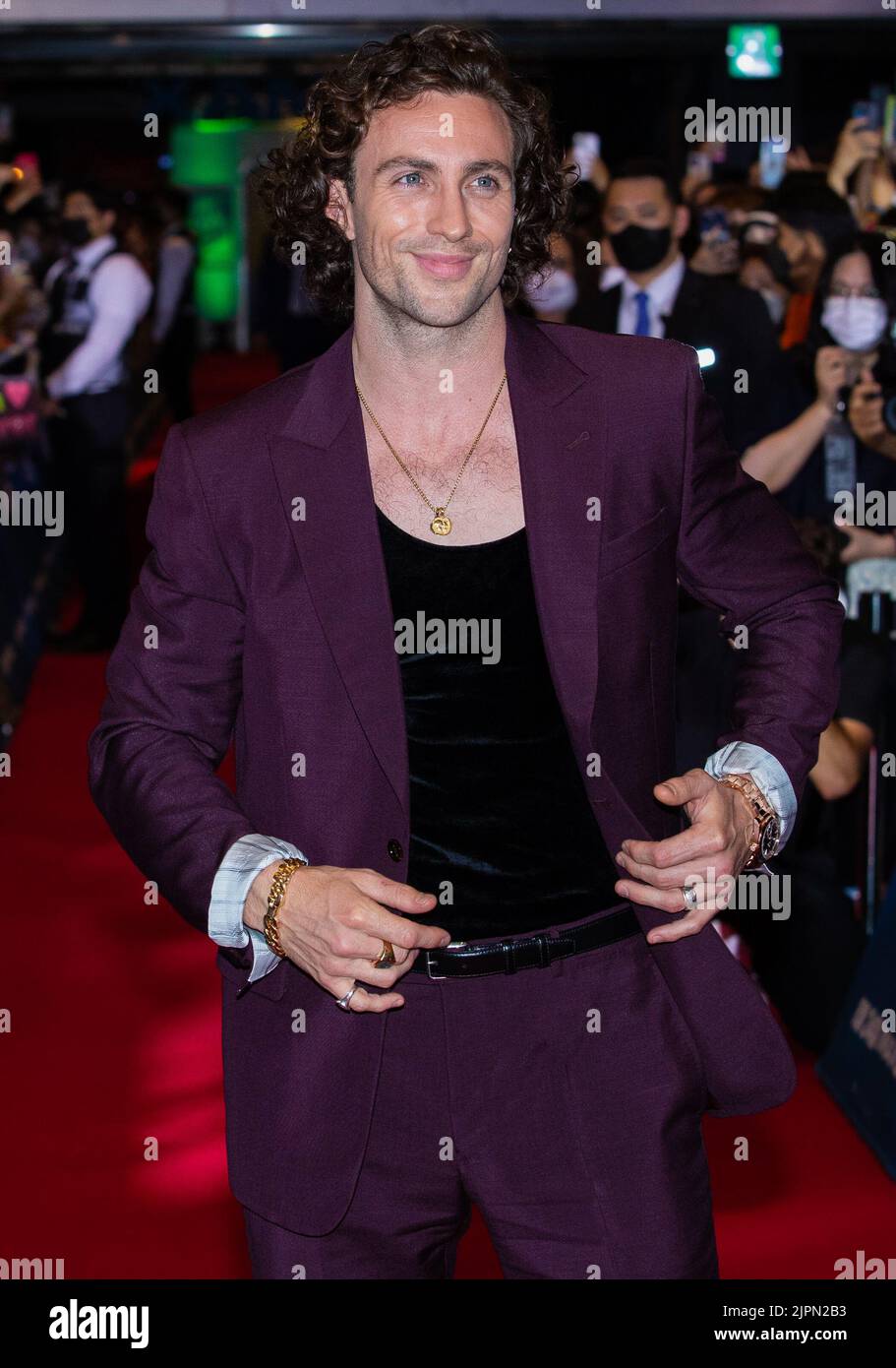 19 Aug 2022 - Seoul, South Korea : Actor Aaron Taylor-Johnson, poses ...