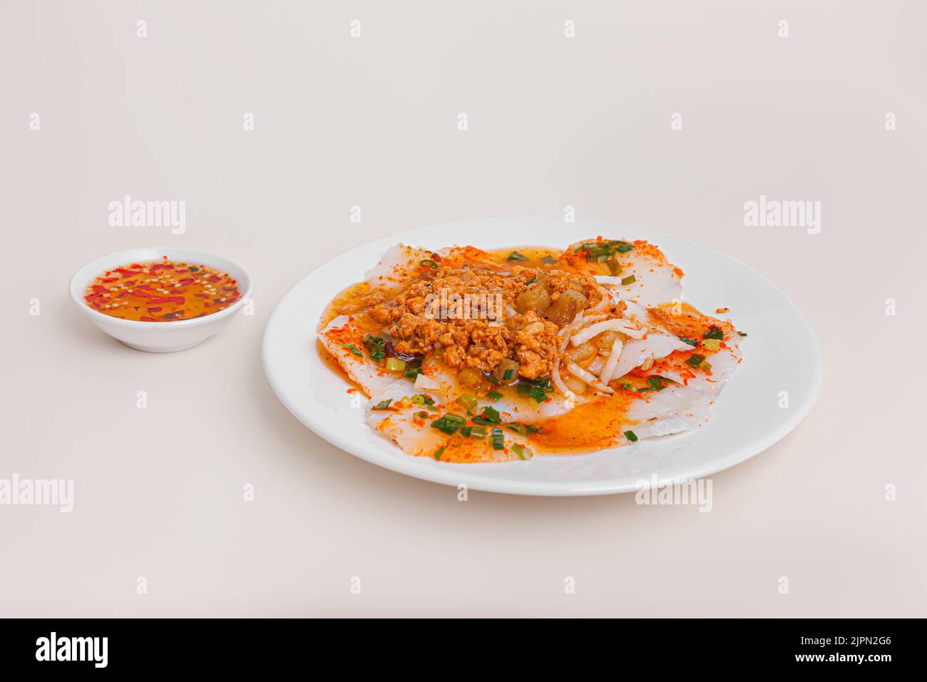 Banh Beo, Vietnamese steamed rice cakes also known as water fern cakes ...