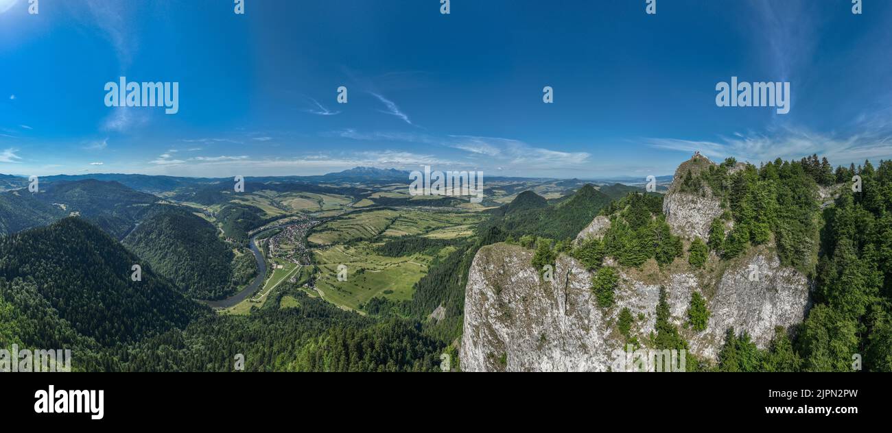 Aerial view of Trzy Korony mountain in Pieniny, Poland Stock Photo - Alamy