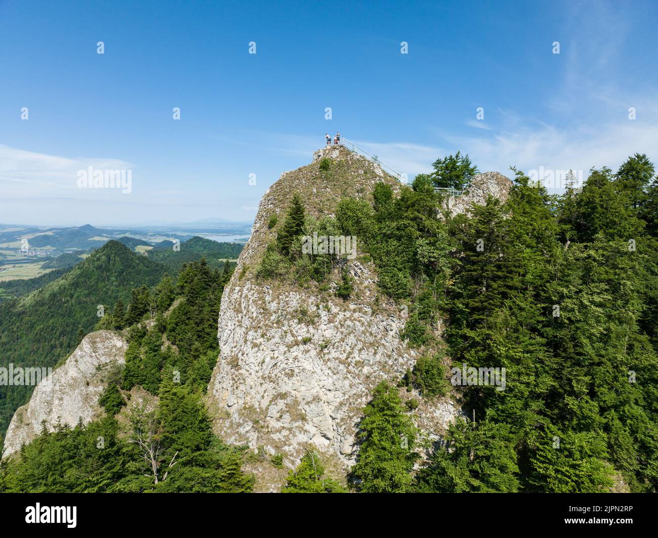 Aerial view of Trzy Korony mountain in Pieniny, Poland Stock Photo - Alamy
