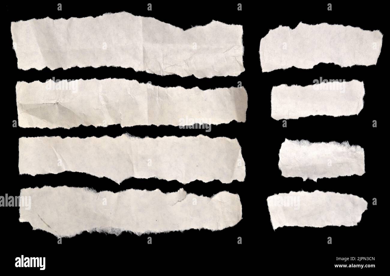 Torn paper on black background Stock Photo - Alamy