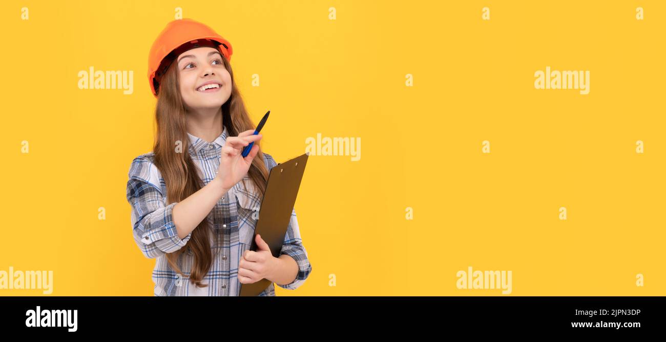 childhood development. happy labour day. future career. teen girl in ...