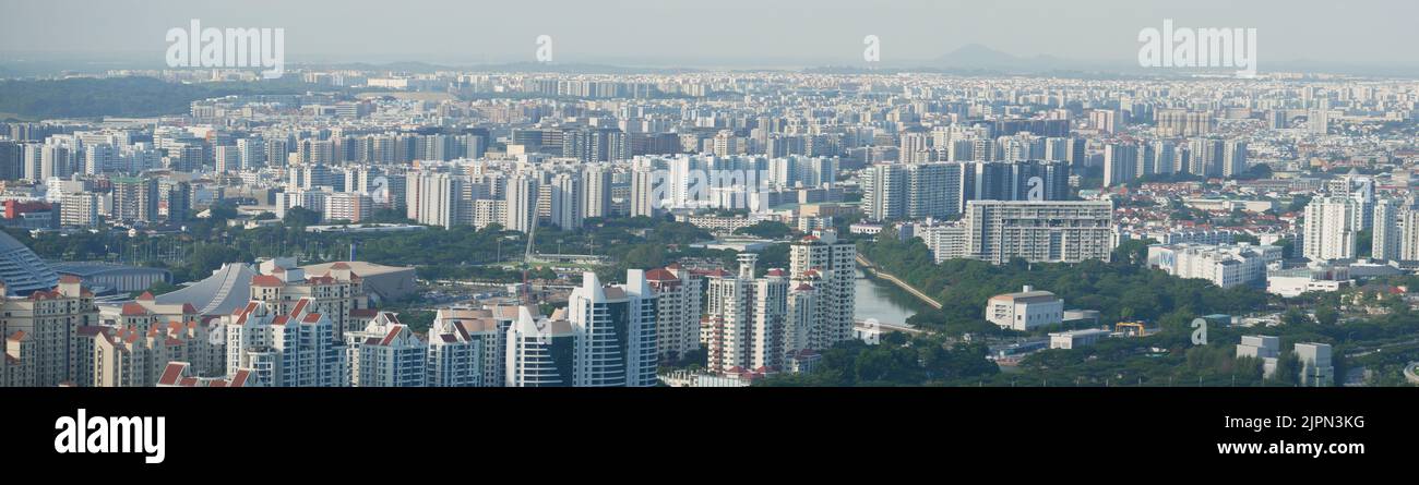 panorama view of singapore city buildings Stock Photo - Alamy