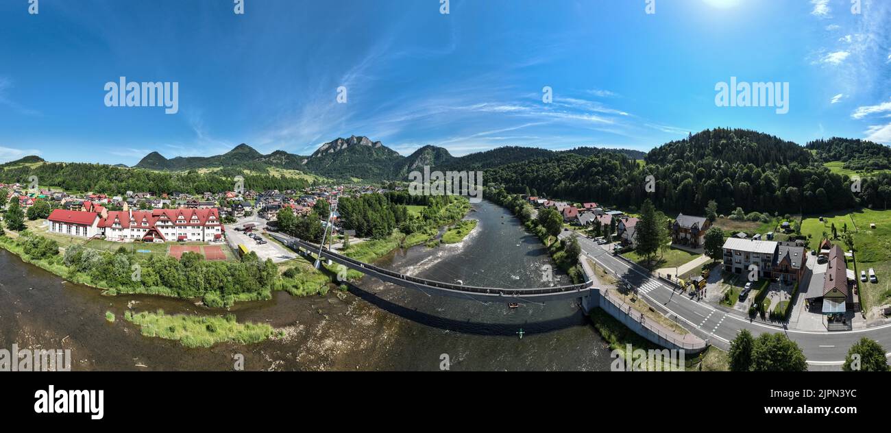 Aerial view of Trzy Korony mountain in Pieniny, Poland Stock Photo - Alamy