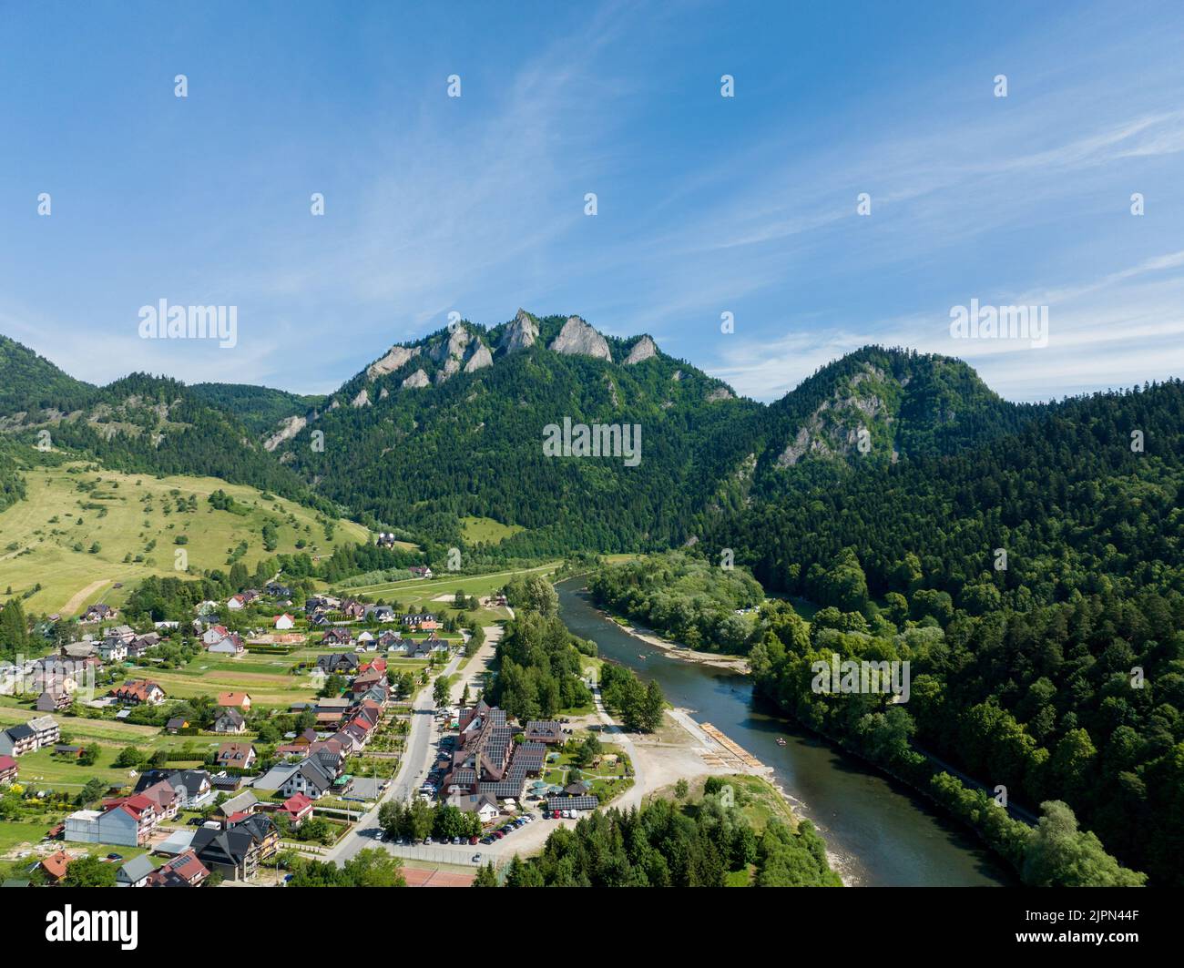 Aerial view of Trzy Korony mountain in Pieniny, Poland Stock Photo - Alamy