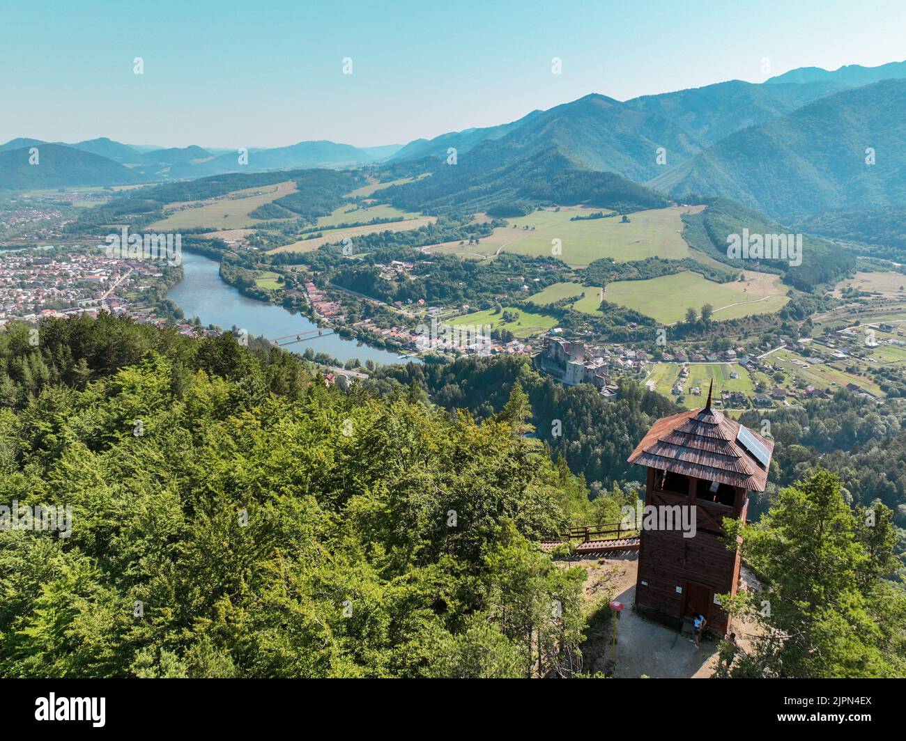 Aerial view of the Spicak observation tower in Slovakia Stock Photo - Alamy