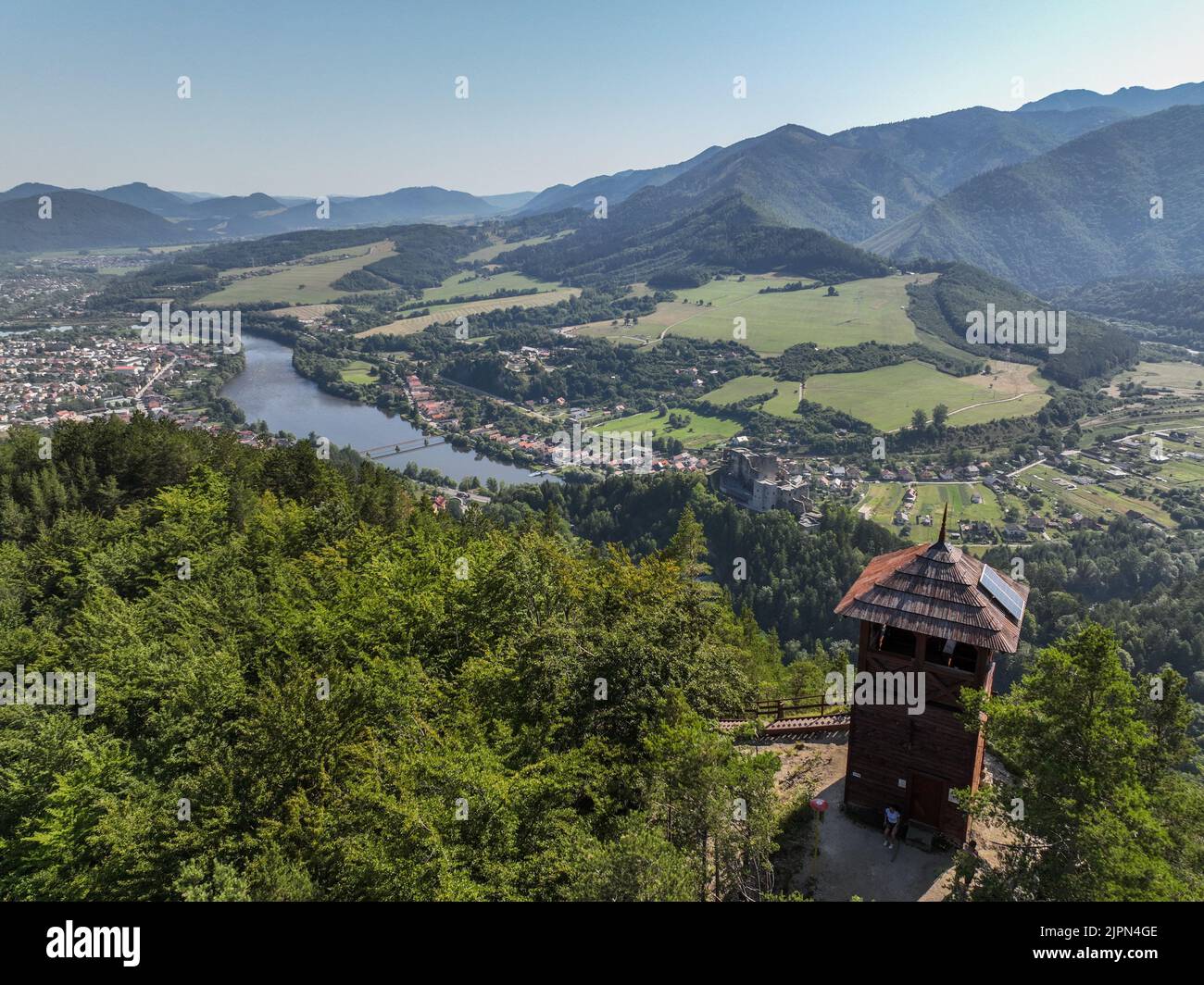 Aerial view of the Spicak observation tower in Slovakia Stock Photo - Alamy