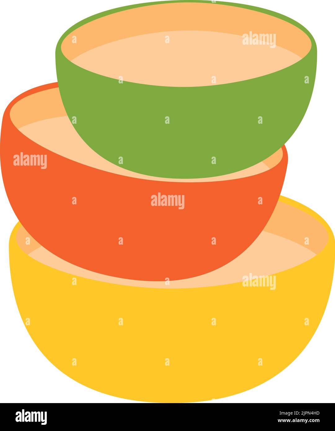 Clean empty ceramic bowls Stock Vector Images - Alamy