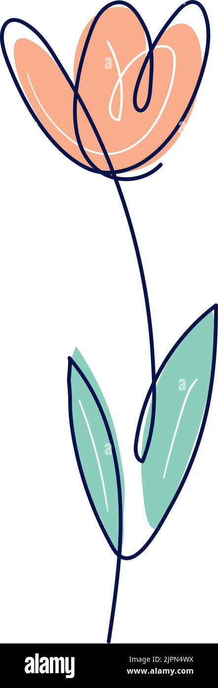flower continuous line Stock Vector Image & Art - Alamy