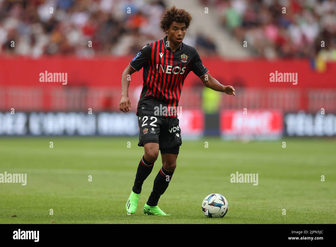 Nice, France, 14th August 2022. Calvin Stengs of OGC Nice during the ...