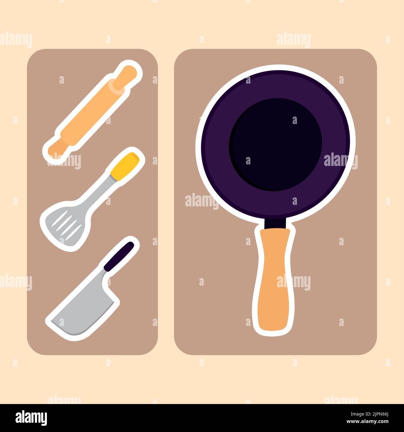 stickers kitchen icons Stock Vector Image & Art - Alamy