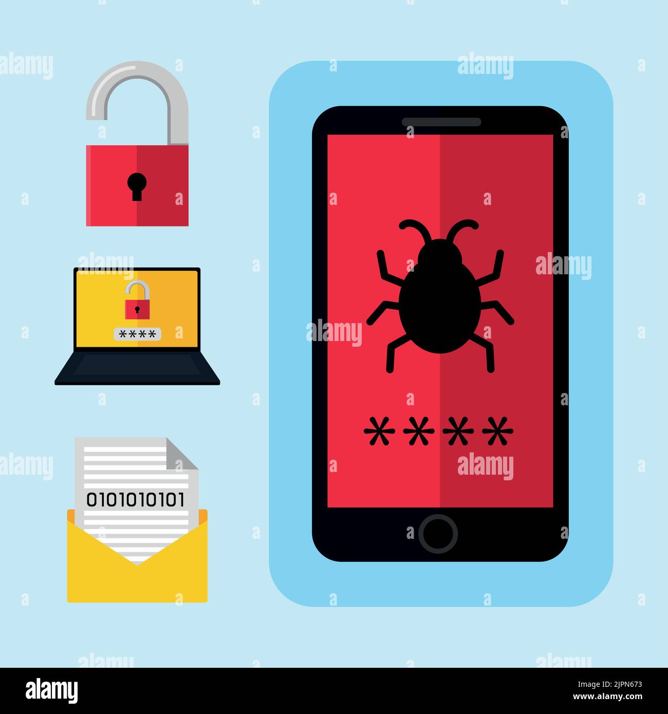 cyber fraud icons collection Stock Vector Image & Art - Alamy