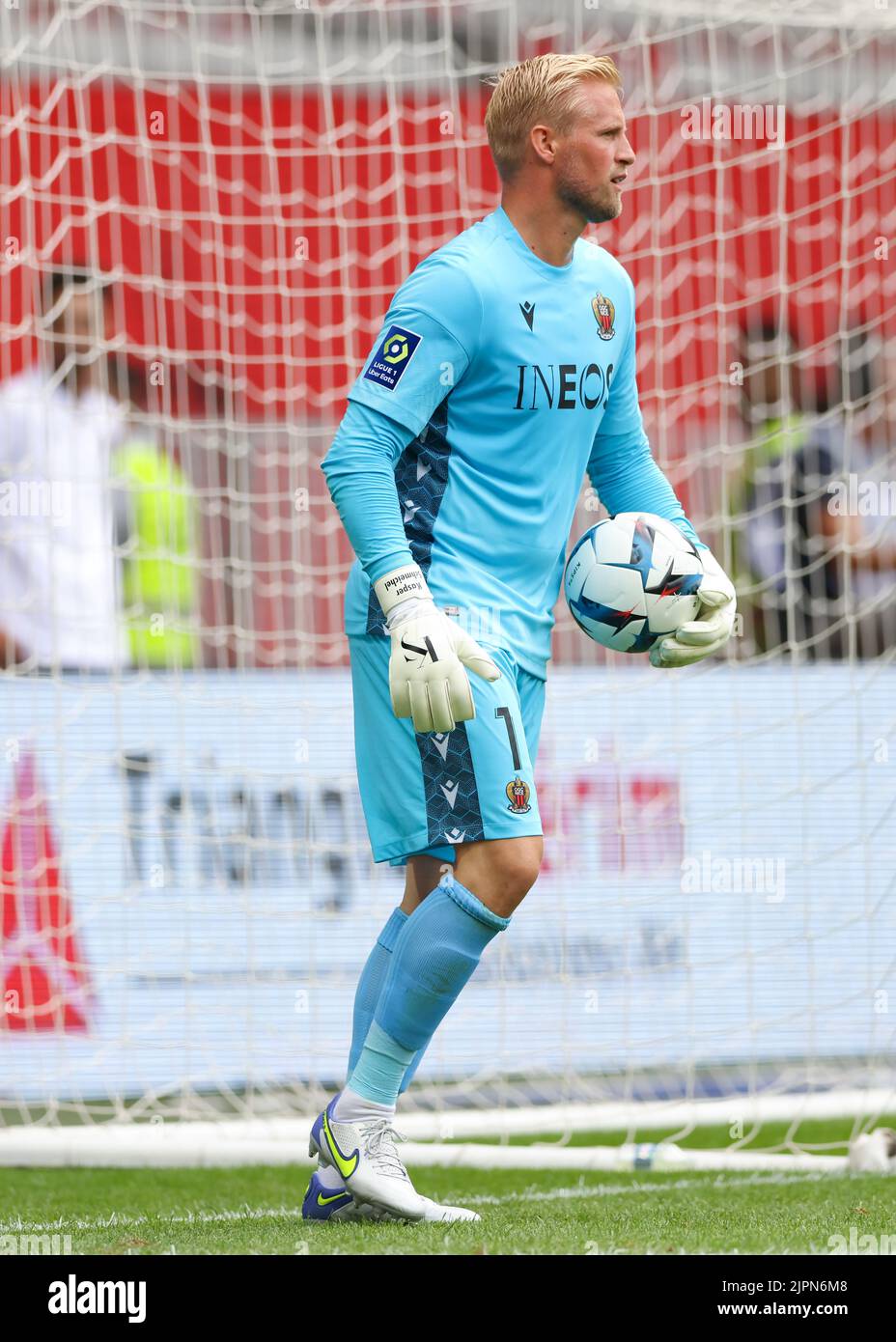 Nice, France, 14th August 2022. Kasper Schmeichel of OGC Nice during ...