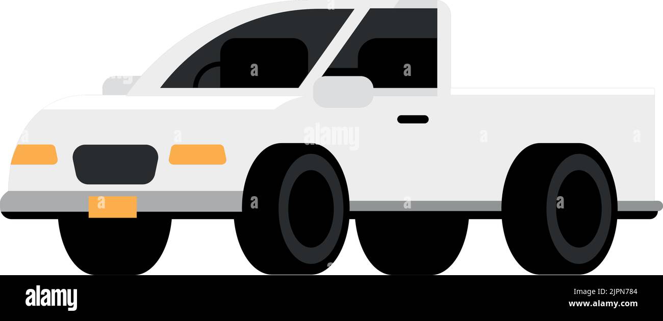 white pickup transport Stock Vector Image & Art - Alamy
