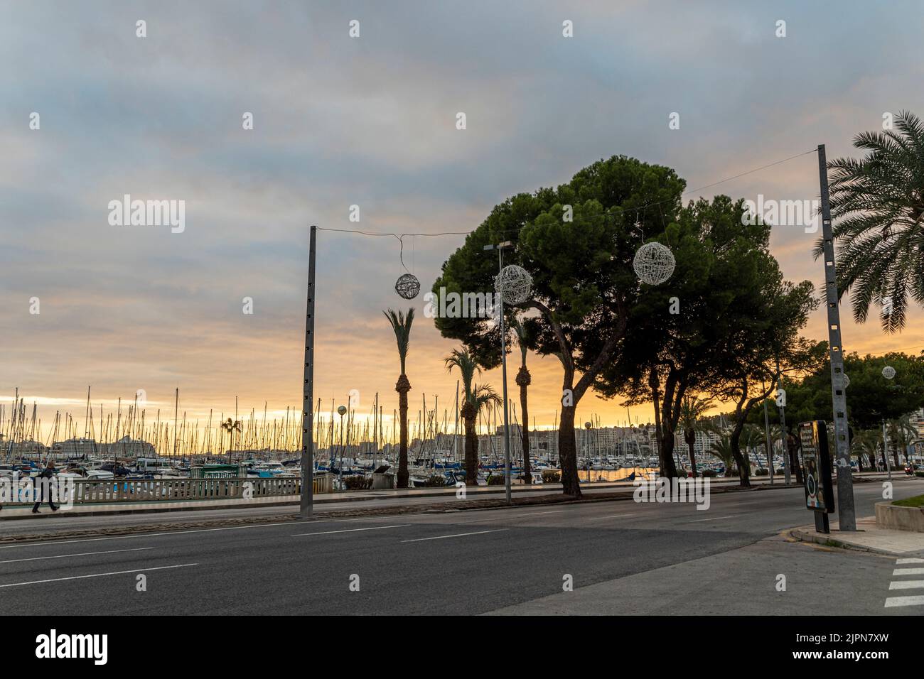 Palma de Mallorca, Spain. Views of the Port de Palma, most important ...