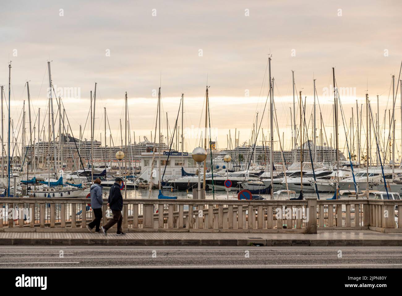 Palma de Mallorca, Spain. Views of the Port de Palma, most important ...