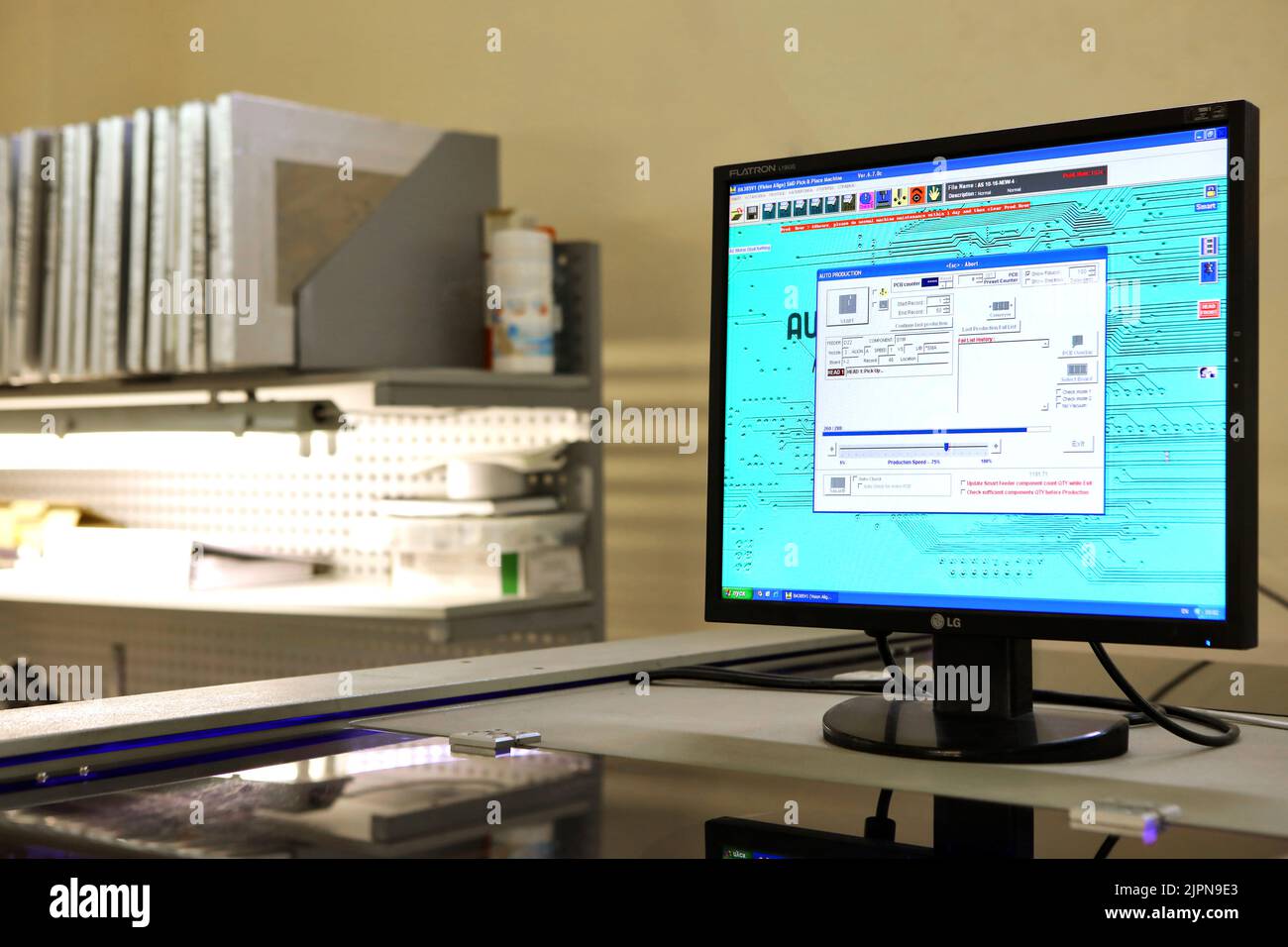 Installer of SMD parts on boards and soldering parts. Machine for ...