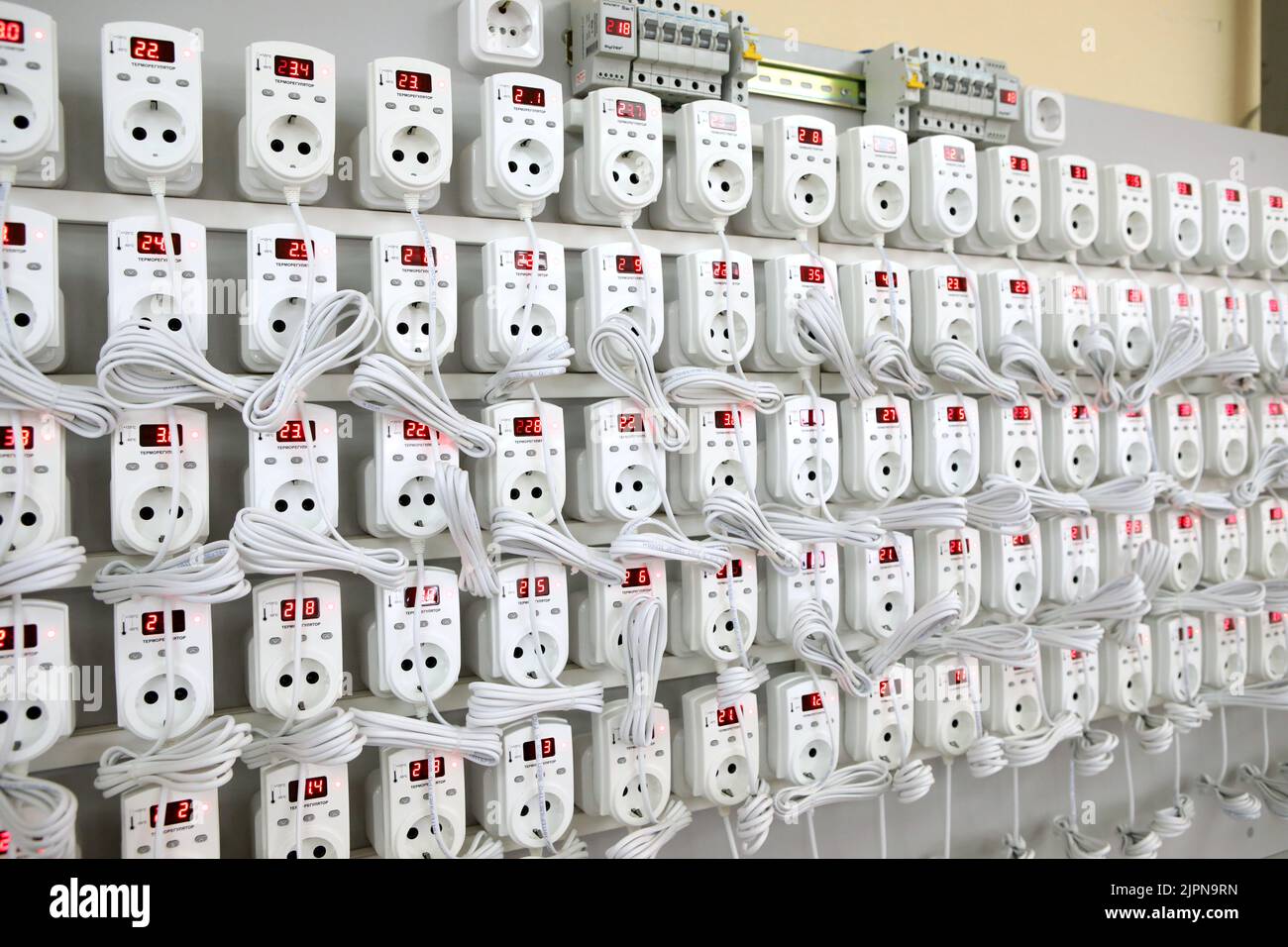 Quality control of electronic devices at the stand. Manufacture of ...