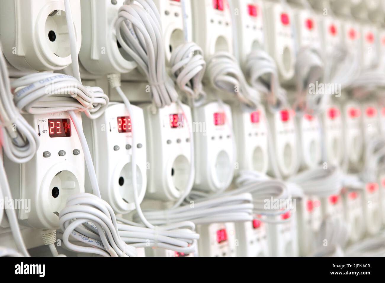 Quality control of electronic devices at the stand. Manufacture of ...