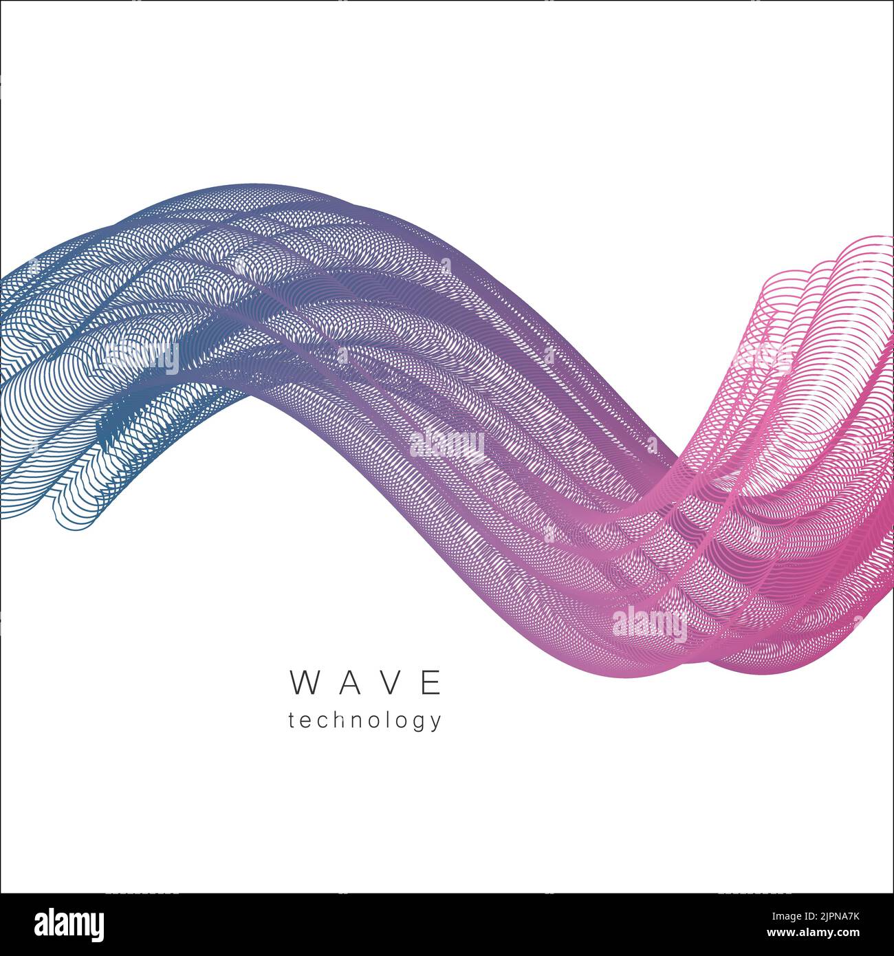Abstract smooth color wave vector on white background. Can use for art ...