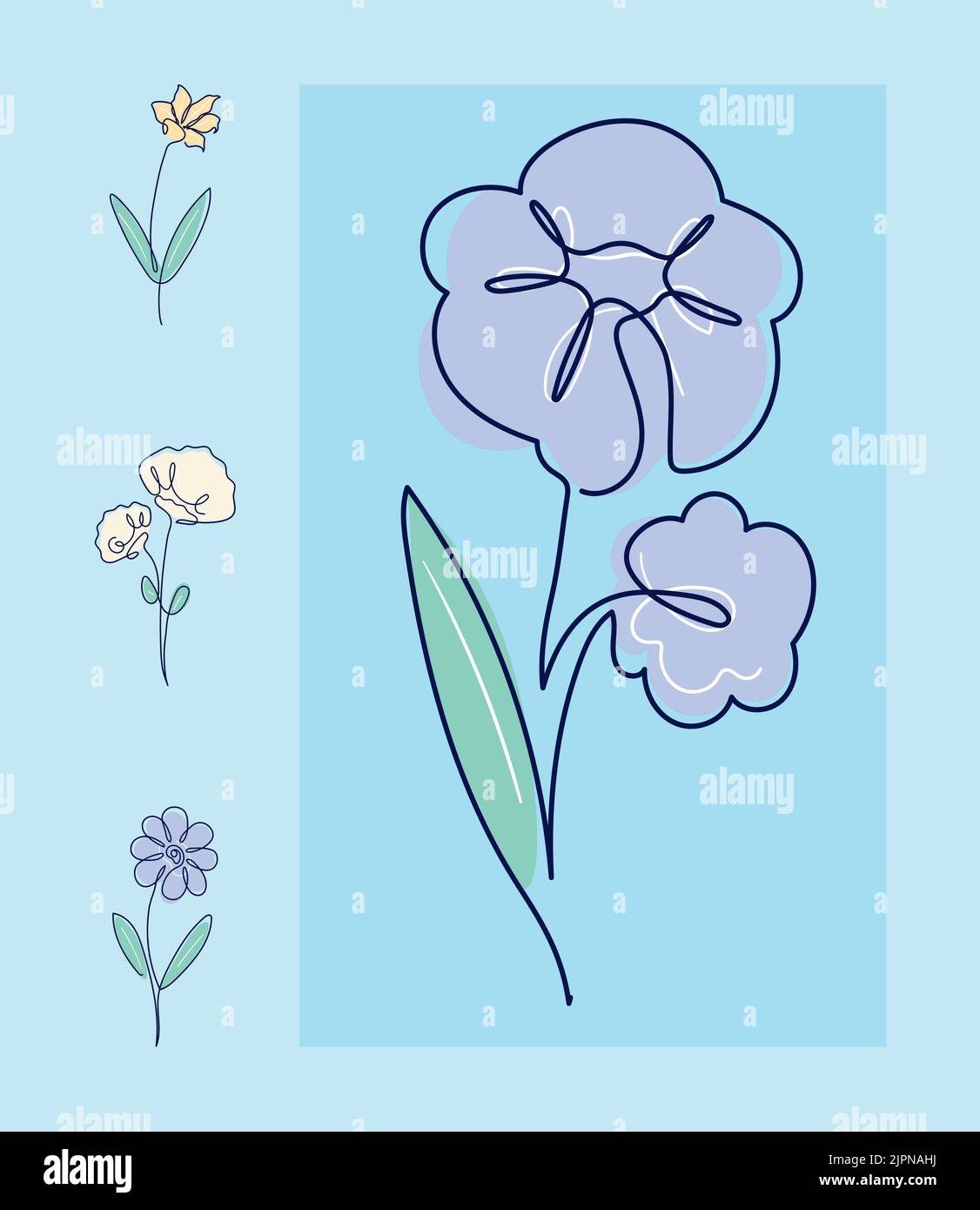 flower one line art Stock Vector Image & Art - Alamy