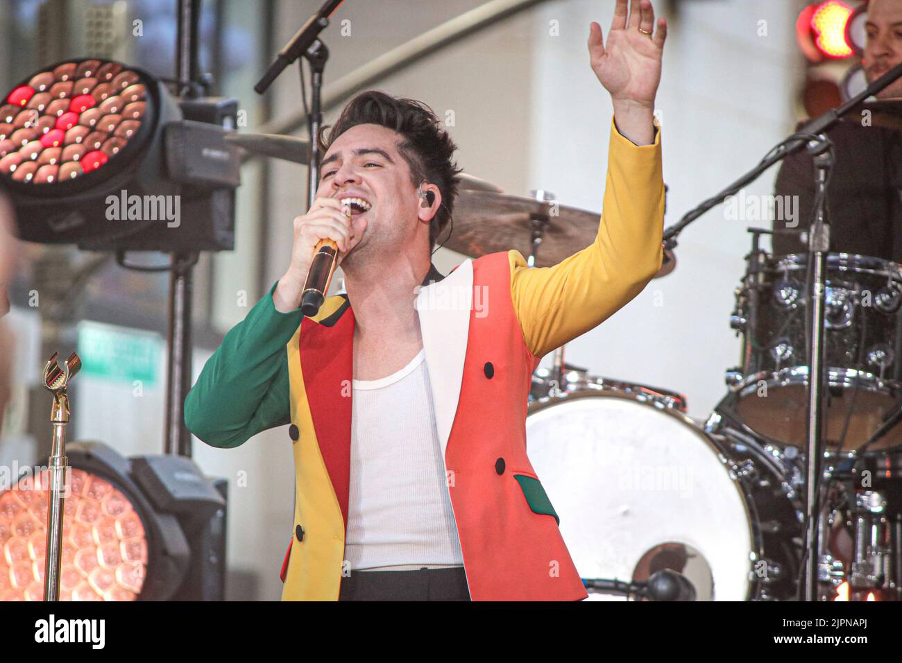New York, NY, USA. 19th Aug, 2022. Brendon Urie pictured as Panic! At ...