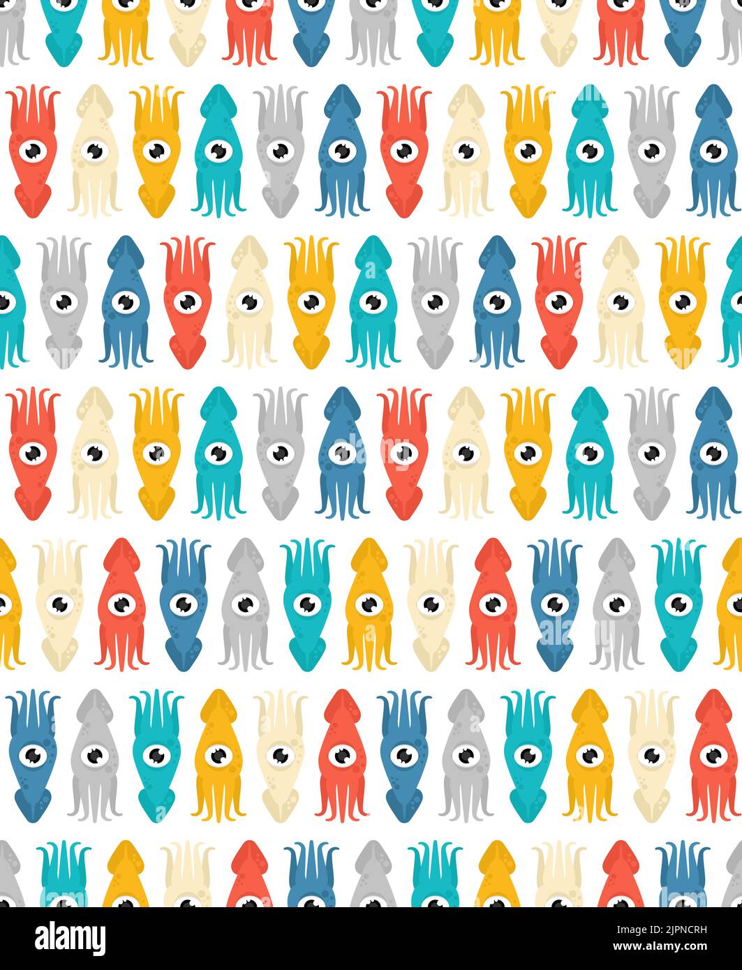 Squid pattern seamless. cephalopod marine animal background. Vector ...