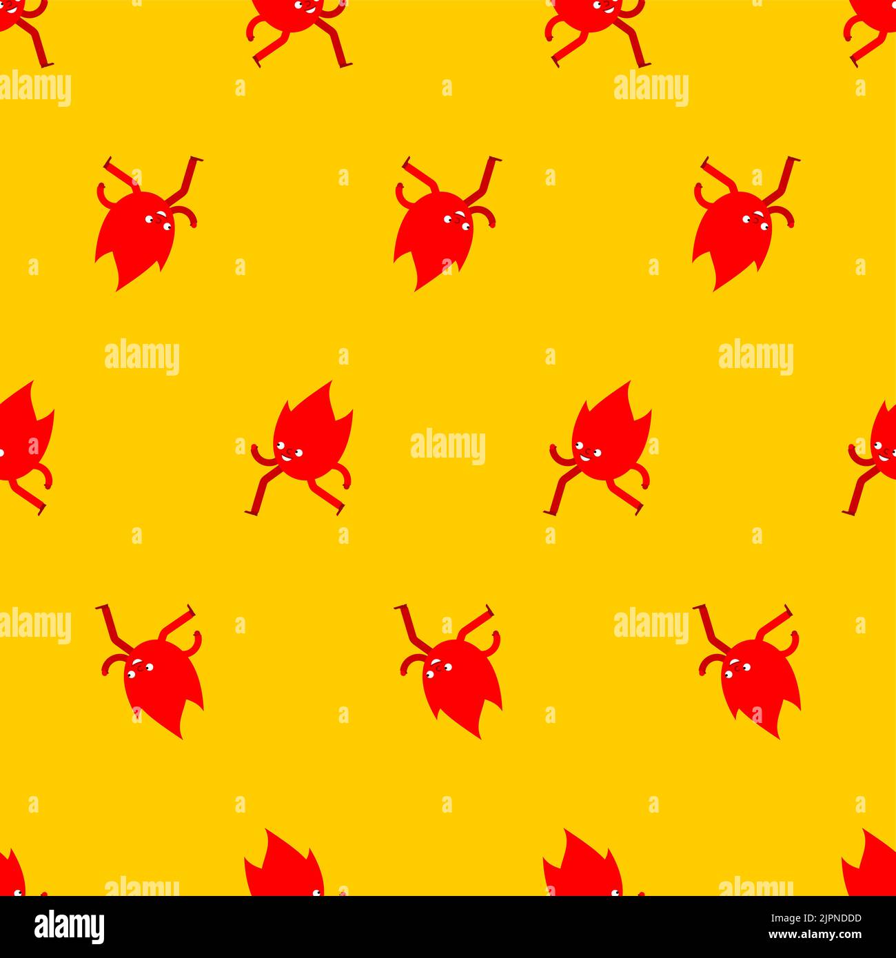 Running fire cartoon pattern seamless. Flame run background Stock ...